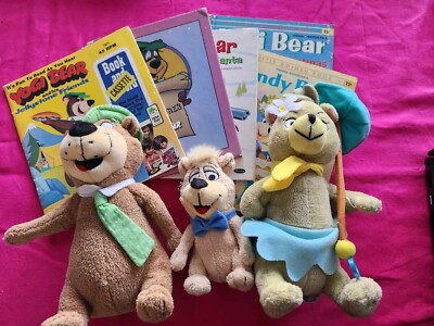 YOGI BEAR & Boo Boo + Cindy Plush Animals Stuffed Toy Hanna Barbera ...