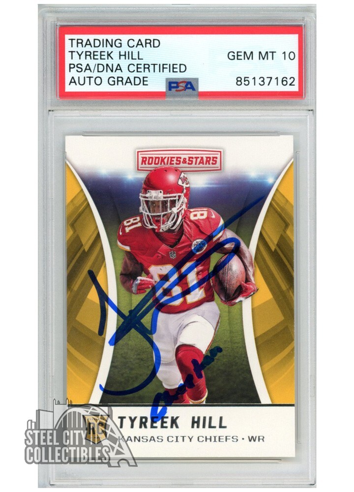 Tyreek Hill Cheetah 2016 Panini Rookies & Stars Autograph RC Card #240 ...