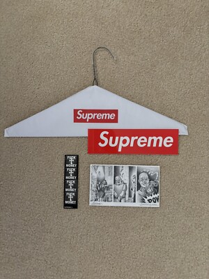 Supreme Clothes Hanger Fw24 Rare Ready To Ship Free Red Bogo Sticker | eBay