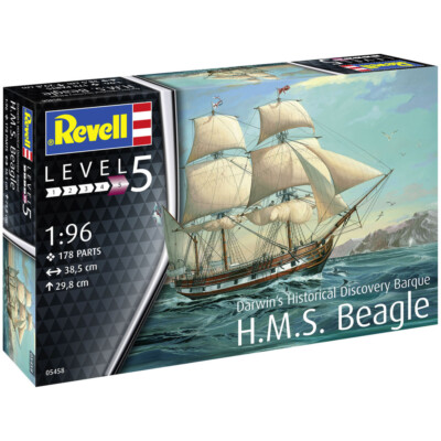 Revell HMS Beagle Model Kit Charles Darwin Survey Barque 1/96 | eBay