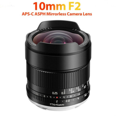 TTArtisan 10mm F2 APS-C ASPH Wide Angle Lens for Fujifilm Fuji X-Mount ...