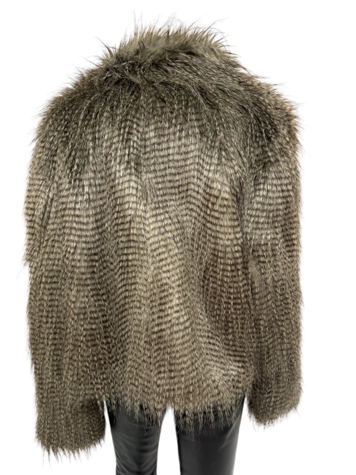 Allen B. by Allen Schwartz women's Classy Faux Fur Crop Coat size XL | eBay