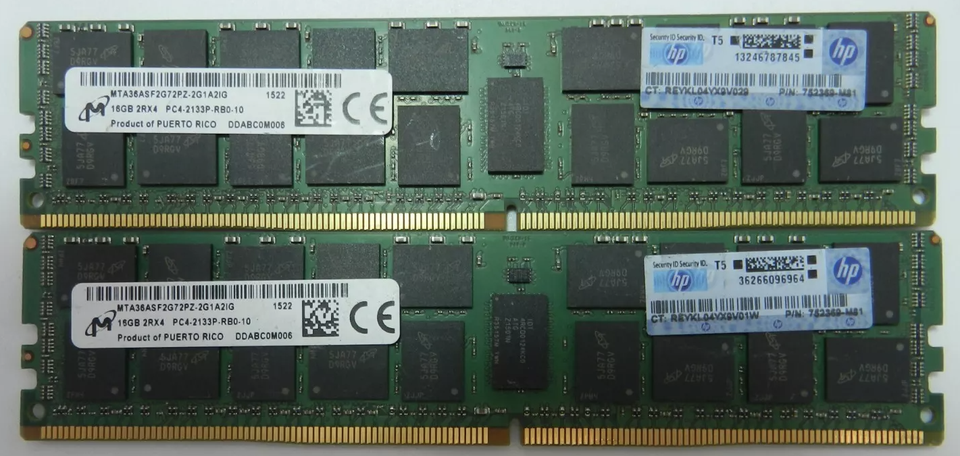 64GB (4x16GB) DDR4 PC4-2133P-R ECC OEM Server RAM Upgrade for HP DL360 ...