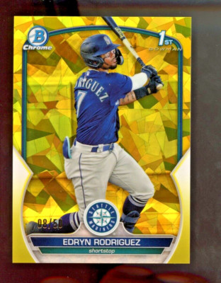 2023 Bowman Chrome Sapphire 1st Yellow Sapphire Edryn Rodriguez /50 ...