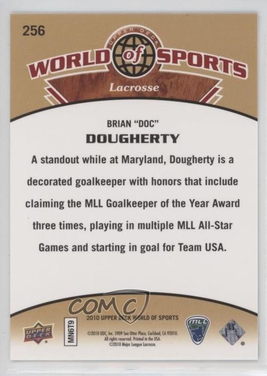2010 Upper Deck World of Sports Brian Dougherty Brian Doc Dougherty ...