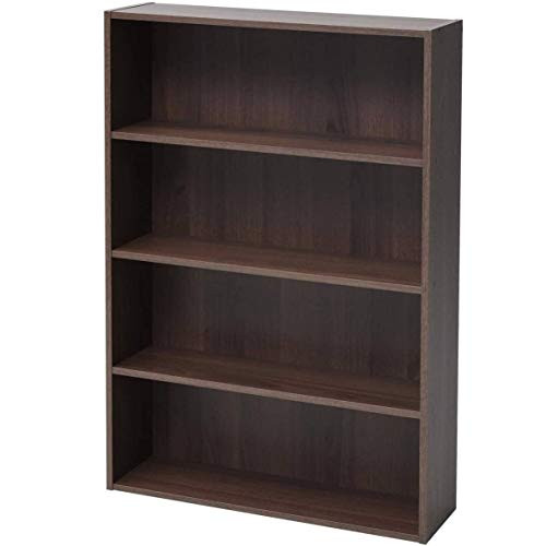 YAMAZEN Paperback Book Storage Rack Bookshelf Walnut Width 60 x Depth ...