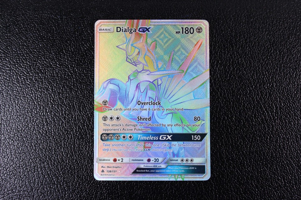Pokémon TCG Dialga GX Ultra Prism Holo 138/131 Rainbow Rare HP ...