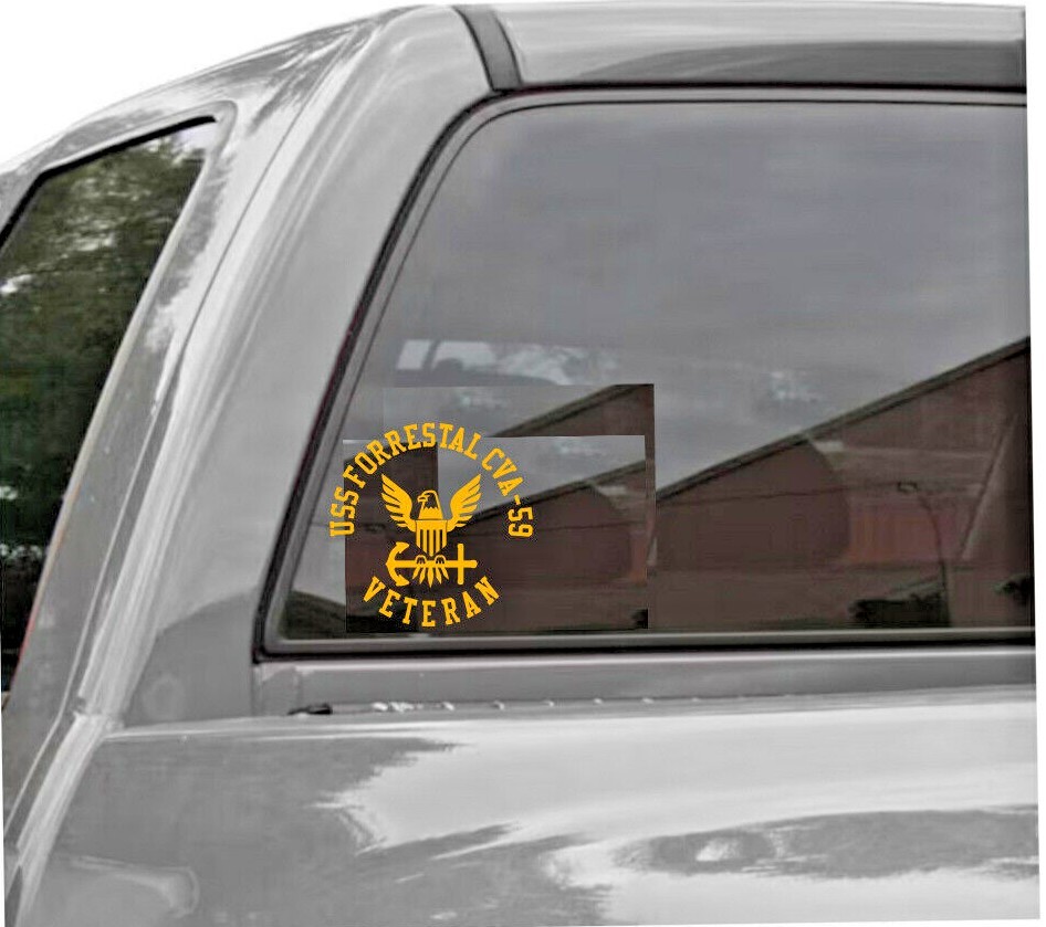 USS FORRESTAL CVA-59 VETERAN Vinyl Decal STYLE 1 U.S. NAVY | eBay