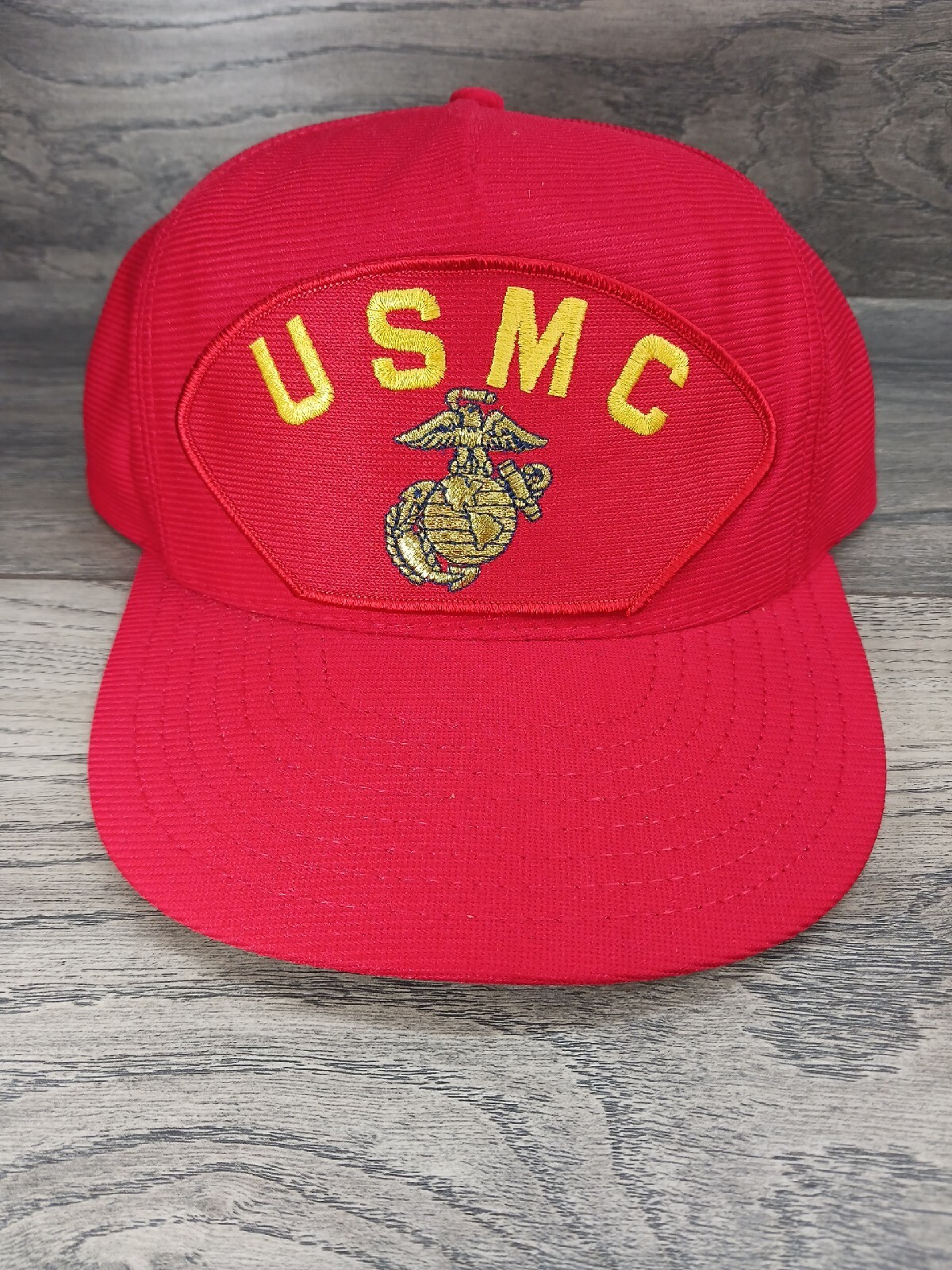 VINTAGE EAGLE CREST MARINE CORPS USMC SNAPBACK RED HA… - Gem