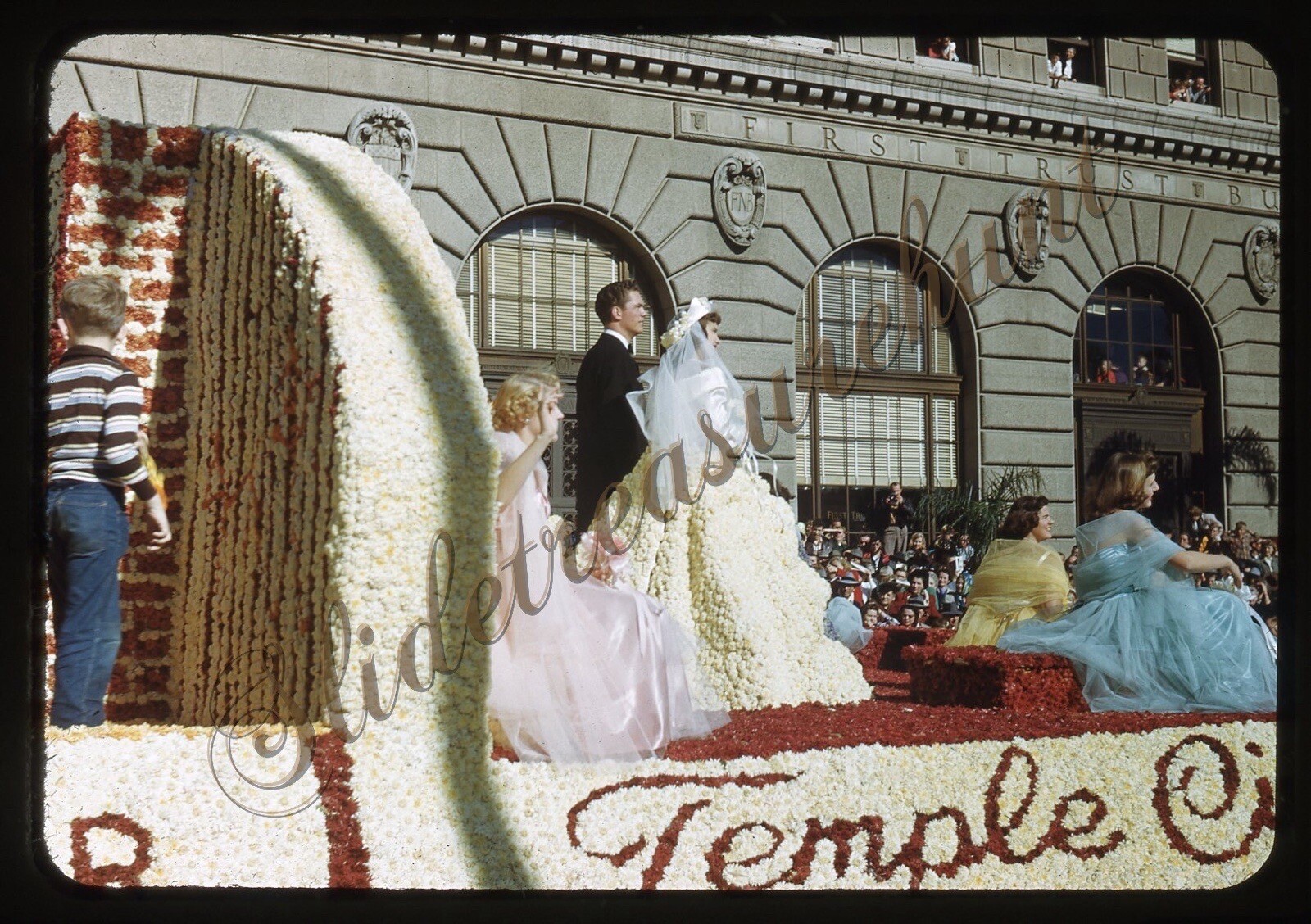 Parade Float Pretty Women 35mm Slide 1950s Red Border Kodachrome | eBay