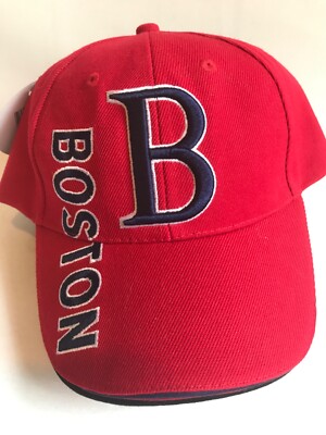 Boston Baseball Cap/Hat Red White & Blue | eBay