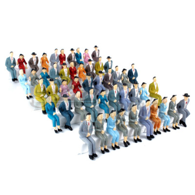 50 pcs. Small Plastic Figurines G Scale People 1:24 or 1:25 G Gauge ...
