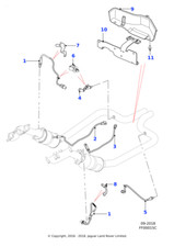 Genuine Jaguar XE 15- XF 16- Exhaust mounting bracket rear T2H9629 for ...