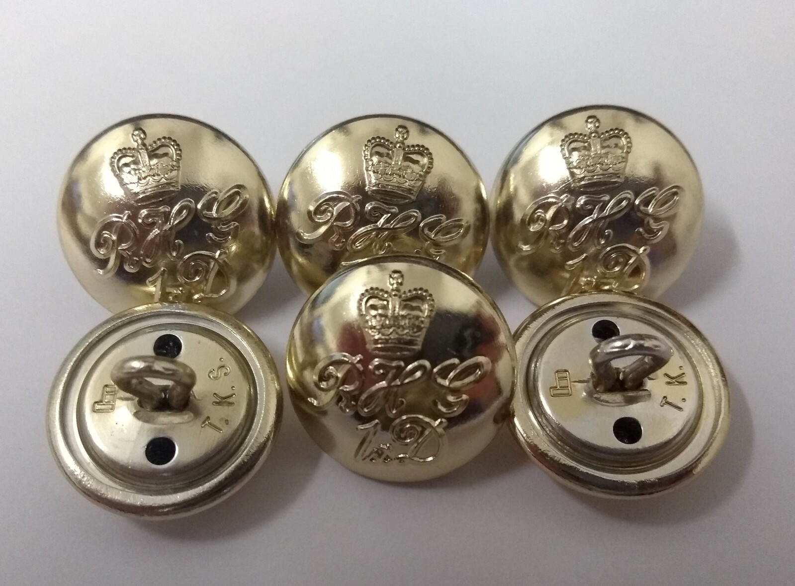 Genuine British Army Blues & Royals RHG 1st D Guards Dress Buttons 30L ...