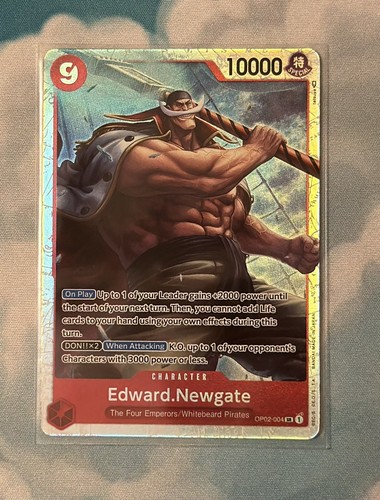 Edward Newgate OP02-004 SR One Piece Card Game Paramount War Super Rare ...
