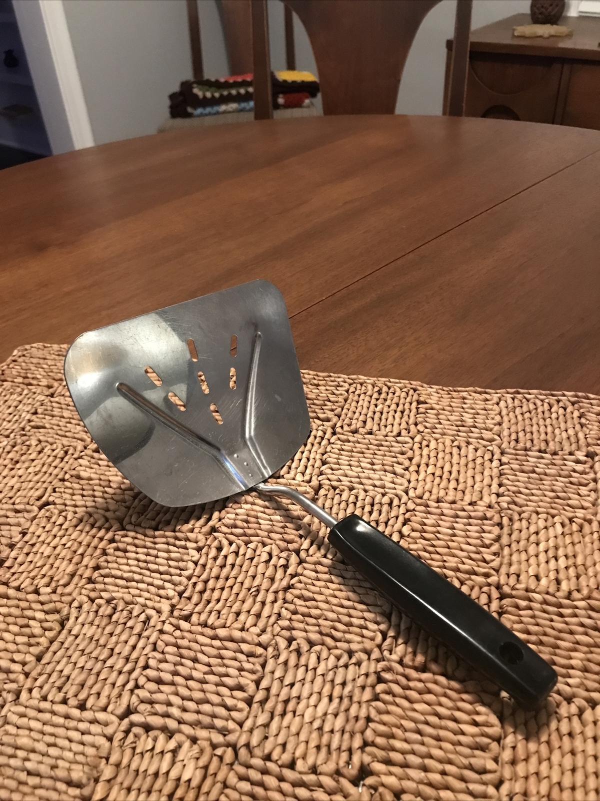 Vtg Foley Stainless Steel Wide Slotted Curved Flipper Turner Spatula ...