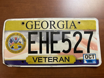 Vintage 2016 Georgia Veteran License Plate | eBay