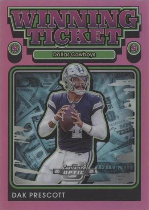 2021 Panini Contenders Optic - Winning Ticket Dak Prescott #WT8 Pink ...