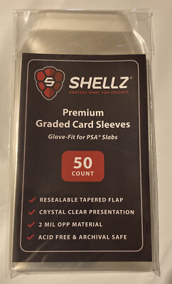 Cardshellz 50 Glove-Fit Sleeves for PSA Graded Slabs - Premium OPP Glass Clear | eBay