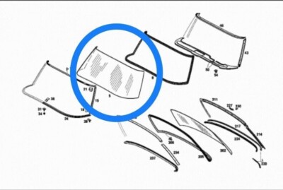 1963 - 1981 600 W100 OEM Rear Windshield Top Chrome Trim EXCELLENT ...