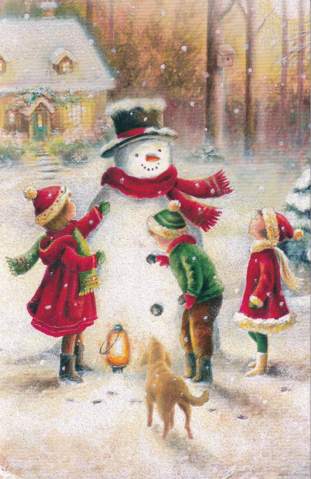 Box of 16 American Greetings Christmas Cards w/15 Envelopes Snowman ...