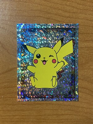 1999 Pokemon Merlin Nintendo Topps Pikachu S1 Special Holo Foil Sticker ...