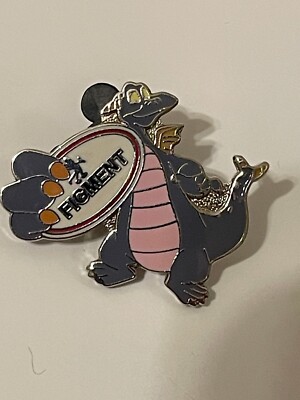 Disney pin Figment WDW Cast Member Pin Party Exclusive Holds Nametag ...