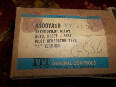 General Controls Auto Reset Thermopilot Relay SPST Type A100YA1D ...
