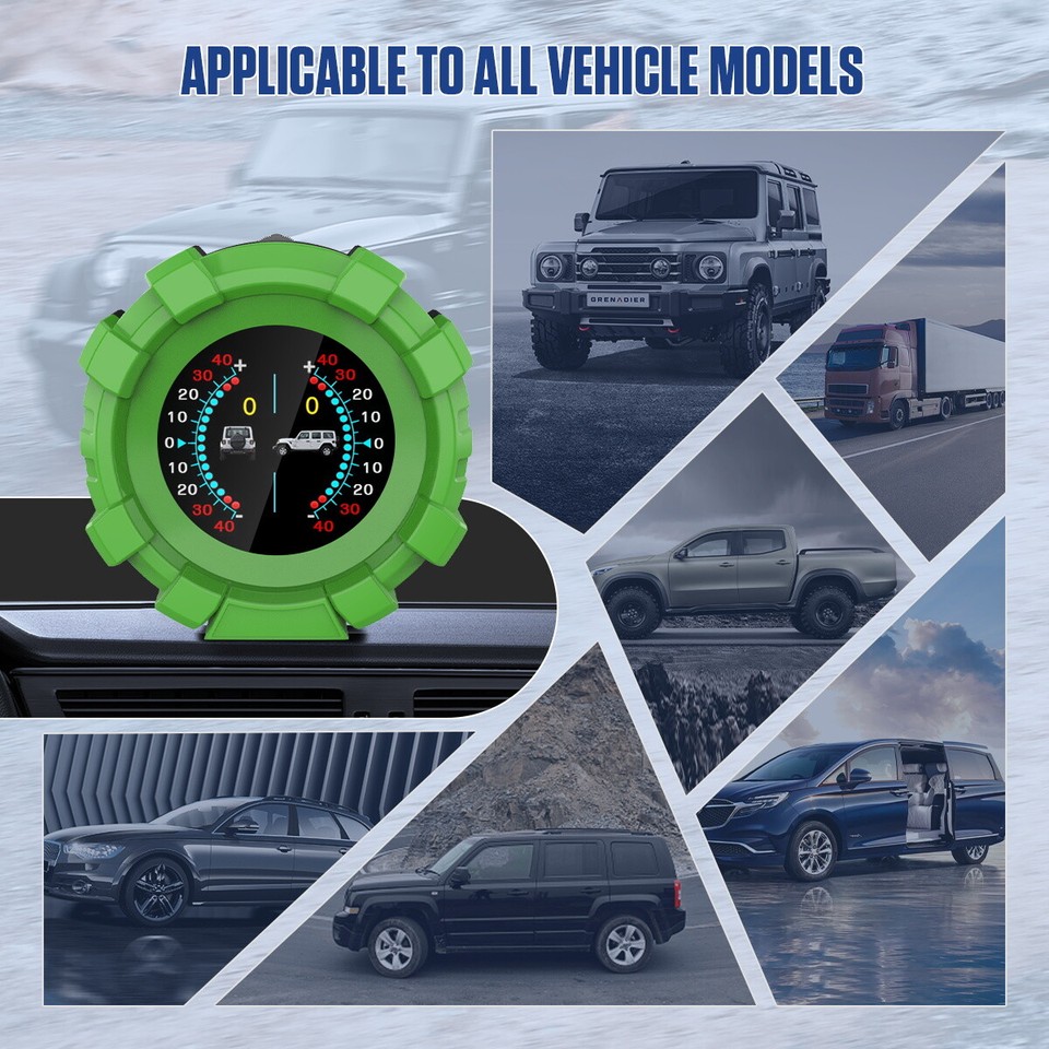 Inclinometer GPS Slope Meter Level Speedometer Roll Pitch Angle Gauge W ...