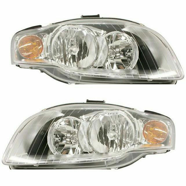 New Set of 2 LH & RH Side Headlamp Assembly Fits Audi A4 S4 RS4 A4 ...