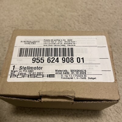 NEW OEM PORSCHE CAYENNE 9PA HVAC BLEND DOOR ACTUATOR RIGHT 95562490801 ...