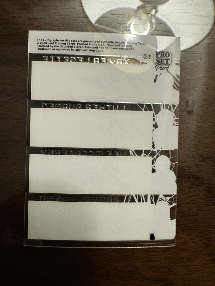 2023 Pro Set Pure Quad Gold LEGETTE BURDEN McCAFFREY BROWN Brown RC ...