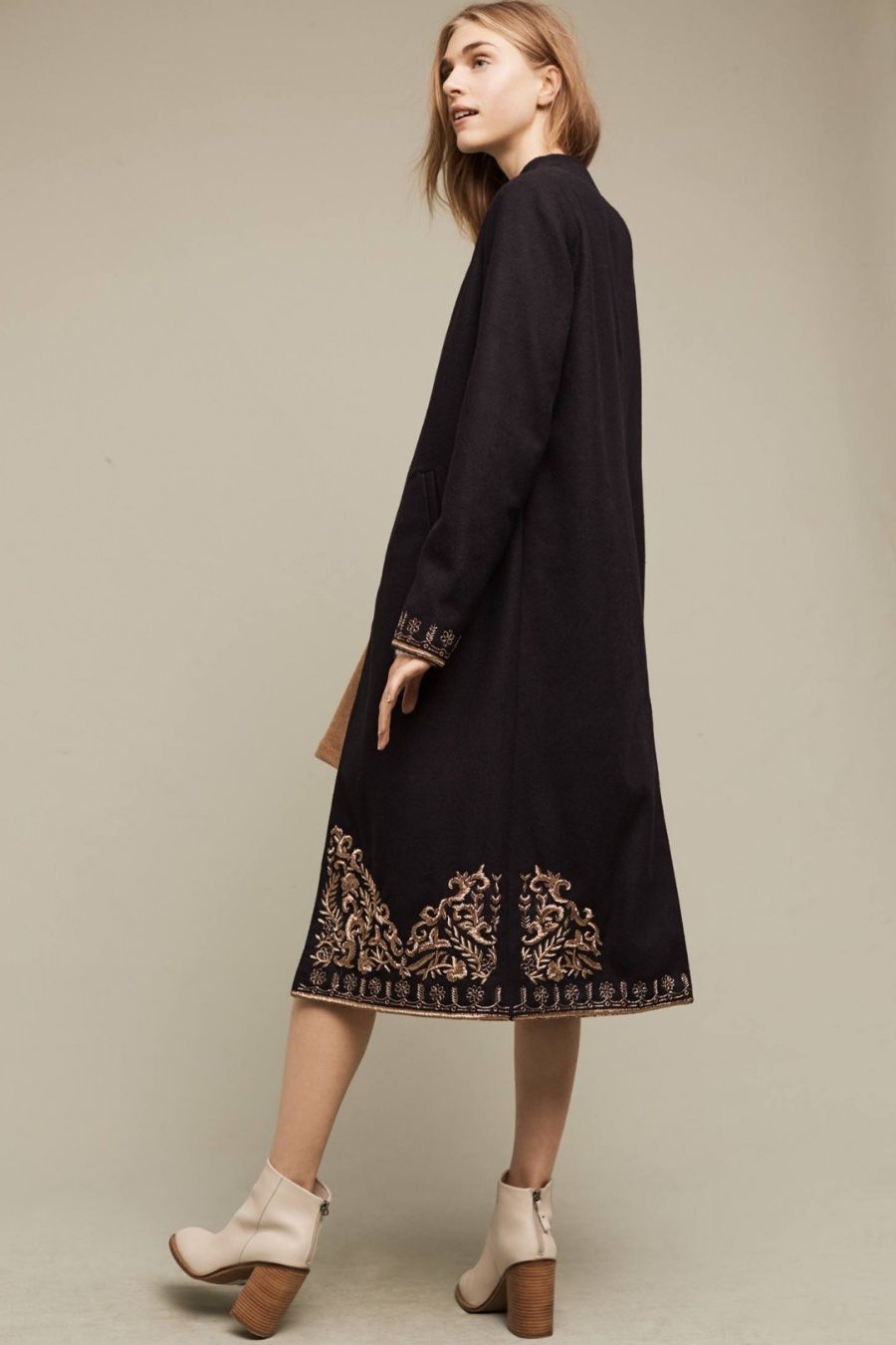 Isaac Florence Brass Embroidered Wool Coat-10-$545 MSRP 853742004023| eBay