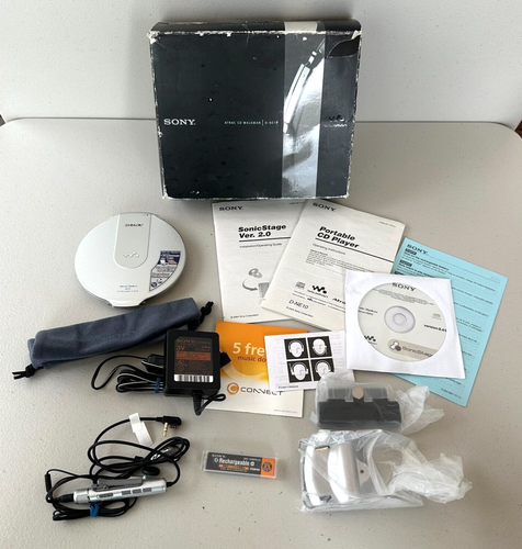 Rare Sony ATRAC CD Walkman D-NE10 Mint Condition w/ Accessories NEW In ...