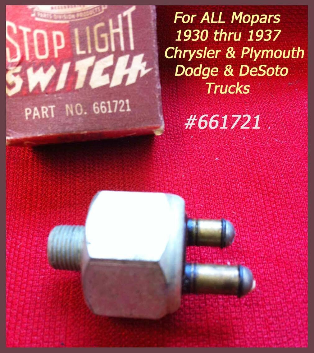 Vintage NOS 1930-1937 Mopar Brake Light Switch Chrysler Plymouth Dodge ...