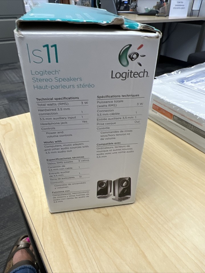 Logitech LS11 (FTC) 2.0 Computer Stereo Speaker System - LS11 S-00035 ...