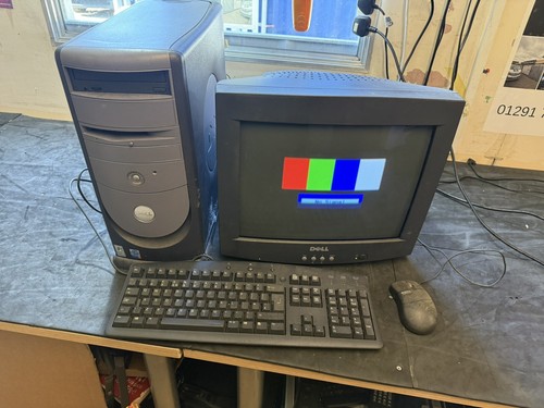 Retro DELL DIMENSION 4400 PC, DELL CRT, KEYBOARD AND MOUSE READ ...