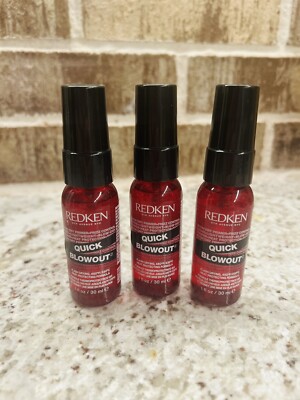 REDKEN -(3) Quick Blowout Heat Protecting Blowdry Spray 1 Oz. Travel ...