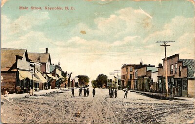 Reynolds North Dakota ND Main Street Men Store Fronts RPPC c1910s ...