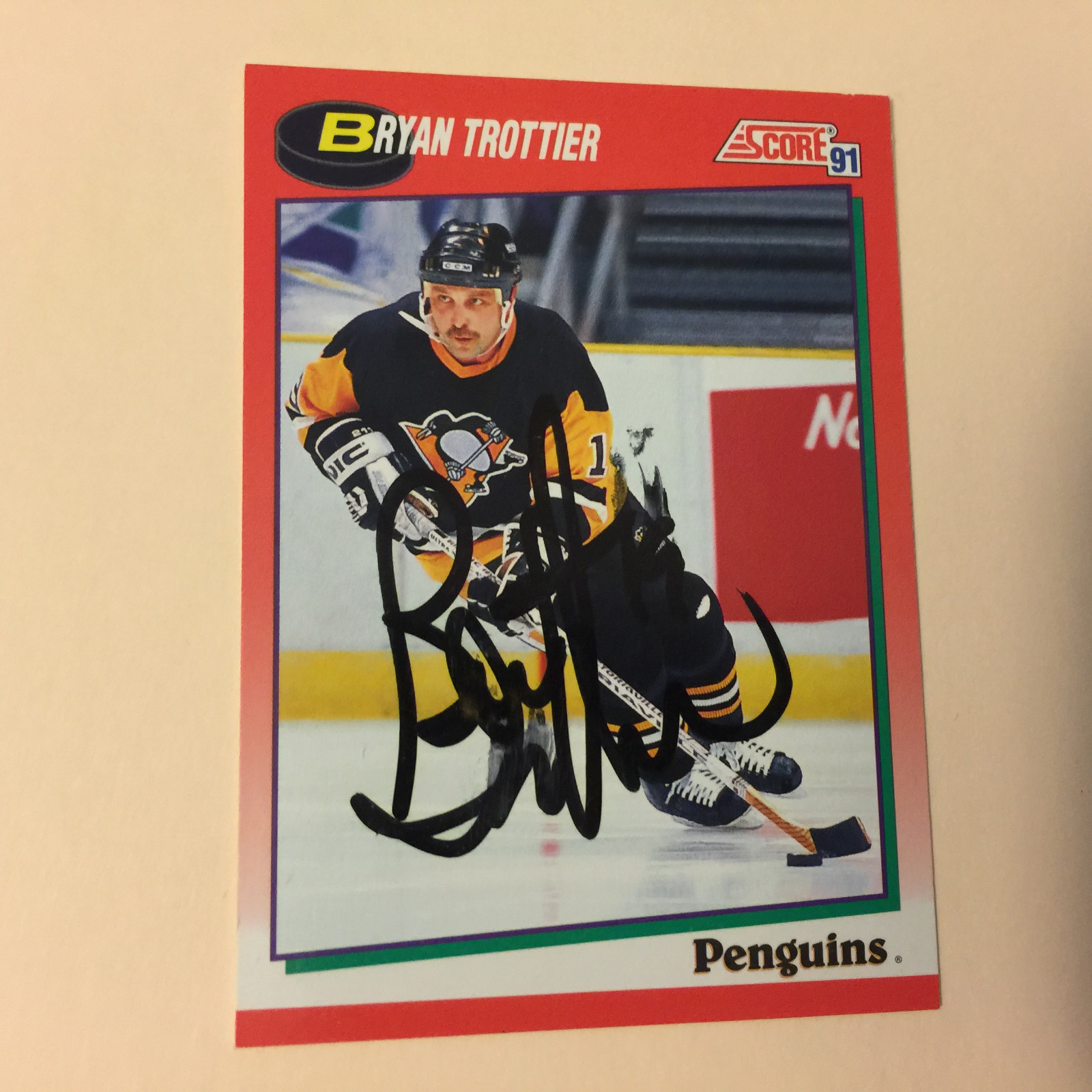 Bryan Trottier Autograph 91 -92 SCORE | eBay