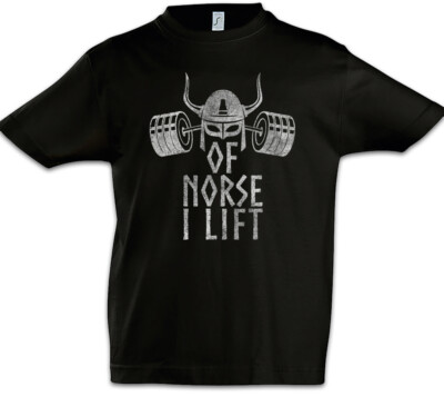 Of Norse I Lift Jungen T-Shirt Fun Gewichtheber Wikinger Vikings Gym ...