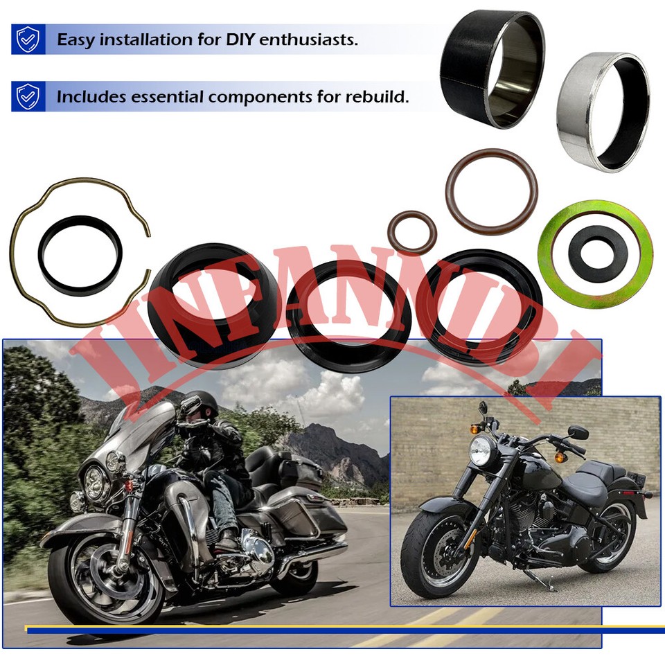 Front Fork Leg Rebuild Kit for Harley Electra Glide Road King with 41mm ...