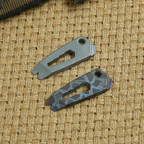 EDC Mini TC4 Titanium Crowbar Pry Bar Underreach Tool Key Keychain ...