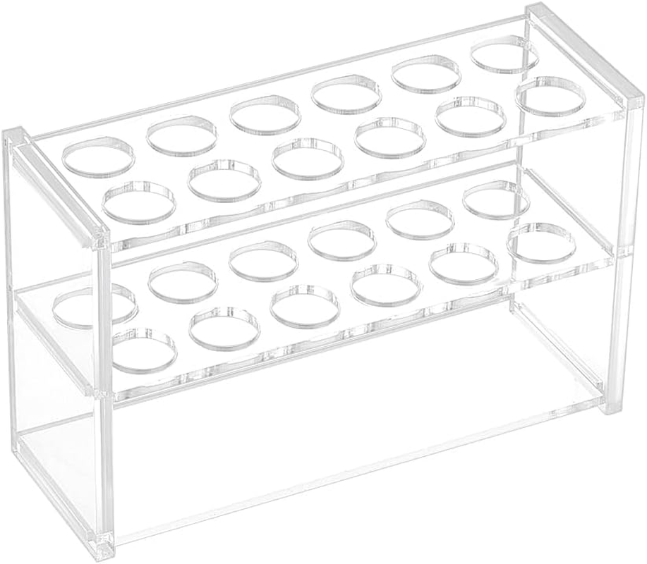 1.8X5.5X3.5 Inch Clear Acrylic Test Tube Rack 12 Sockets Test Tube ...