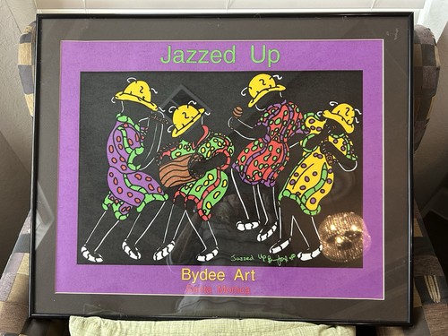 Bydee Art Double Matted & Framed Mardi Gras Print “Jazzed Up” | eBay