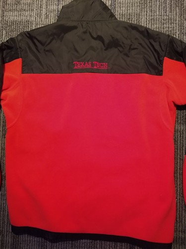 Texas Tech Jacket Adult XL Black/Red Raiders Full Zip Up Coat Fleece ...