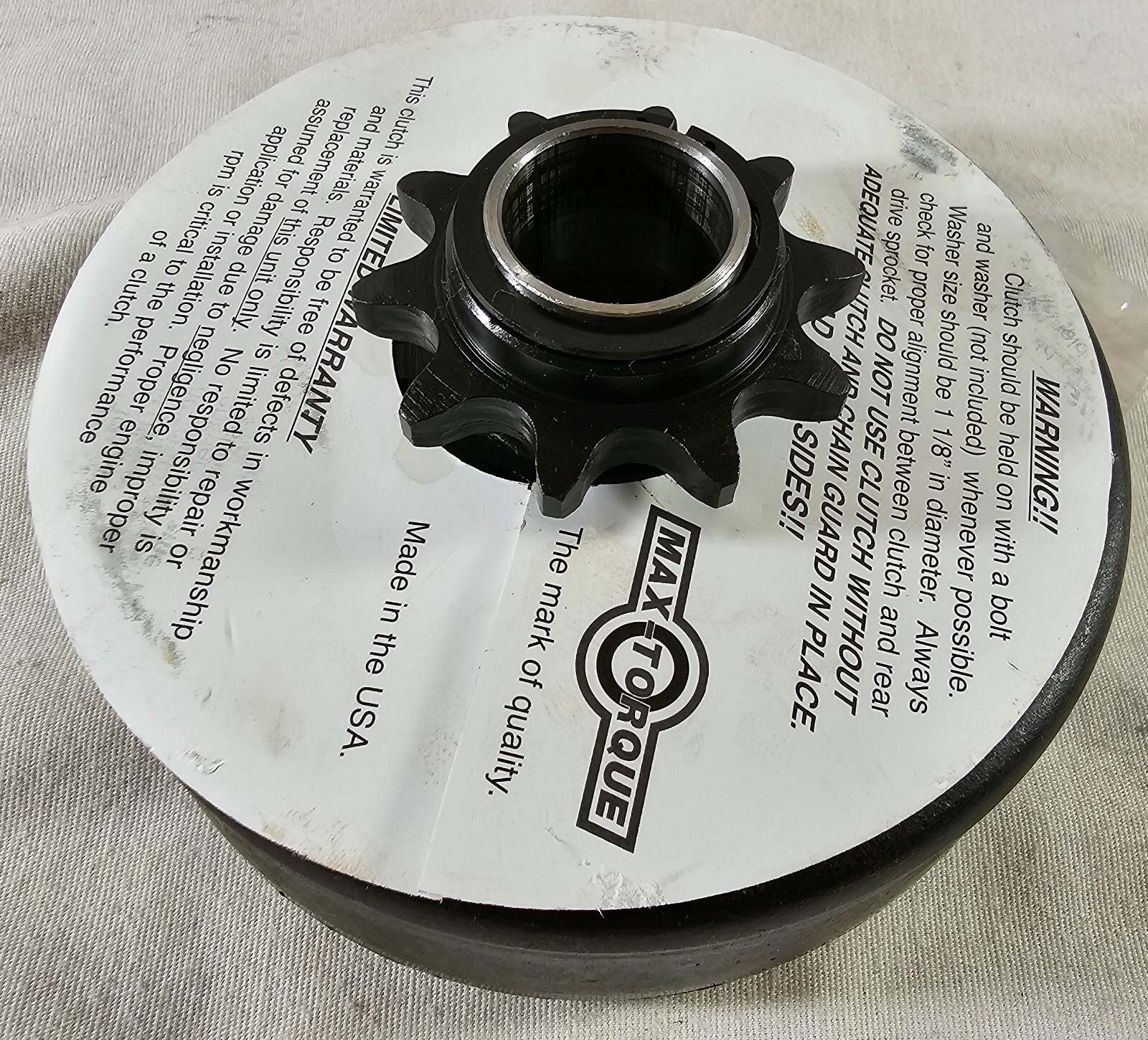 Max Torque CLUTCH 3/4" Bore 35 Chain 12 Tooth Mini Bike Drift Trike ...