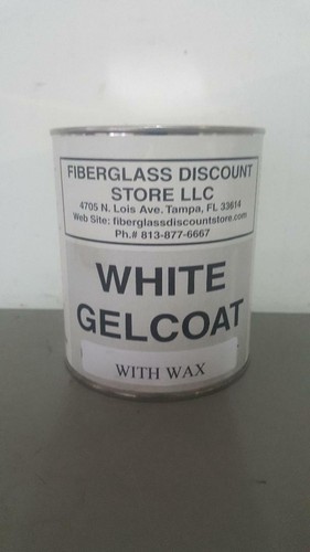 FIBERGLASS POLYESTER WHITE GEL COAT WITH WAX AND HARDENER QUART | eBay