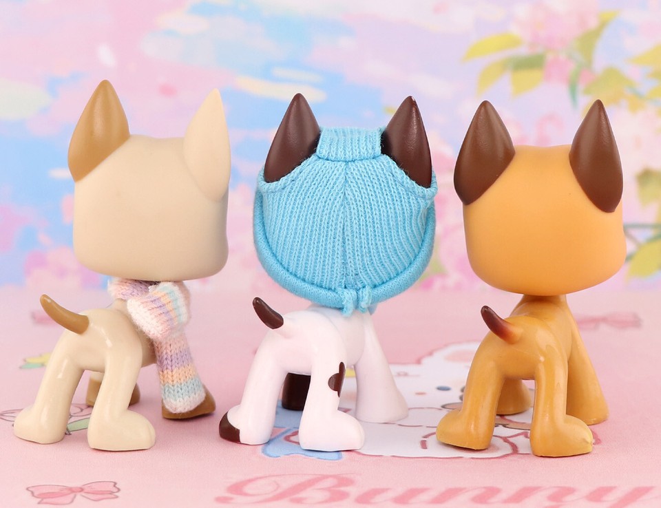 3pcs Pet Shop LPS Great Dane Dog Set #244#577#1647 with Accessories ...