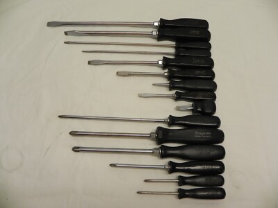 Snap-On 15 Piece Combination Black Hard Handle Screwdriver Set | eBay